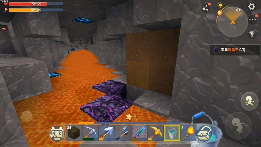 迷你世界游戏冒险模式来到深层矿洞幸运大爆发啊居然意外发现钻石