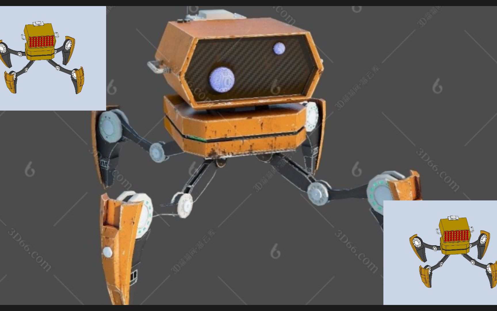 inventor无图纸建模四足机器人,这次建模你觉得几分像