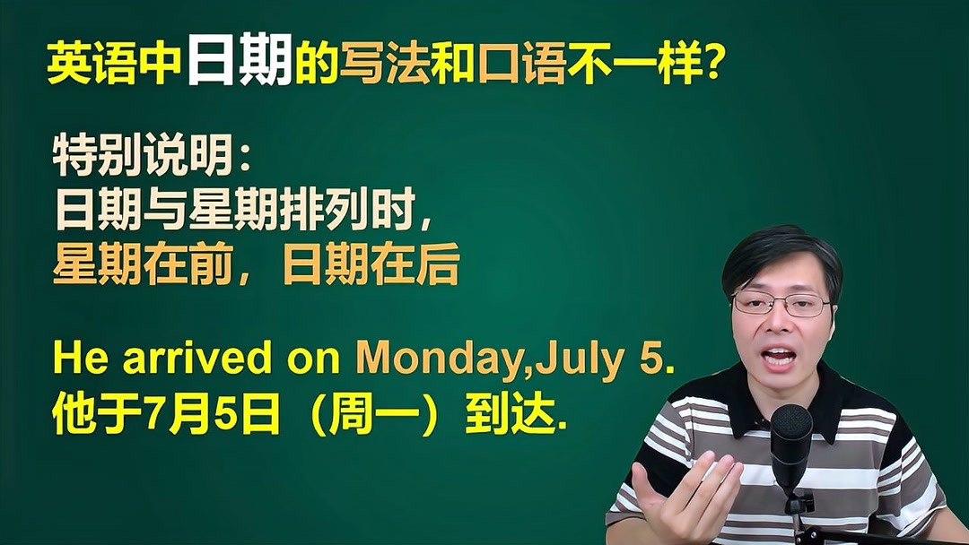 英语中日期的写法和口语有啥不一样?跟山姆老师学语法,真细节