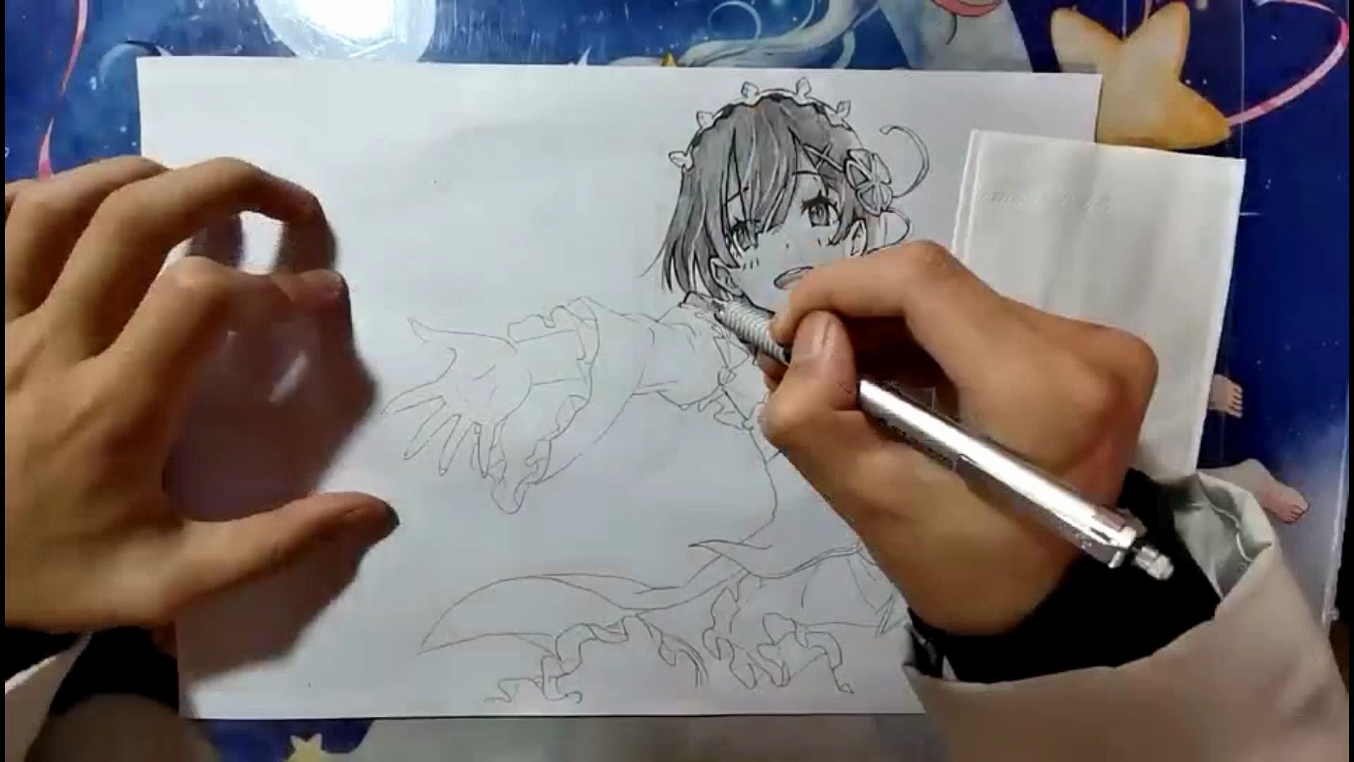 【自动铅笔】画个蕾姆老婆 反正没人看 自己投着玩