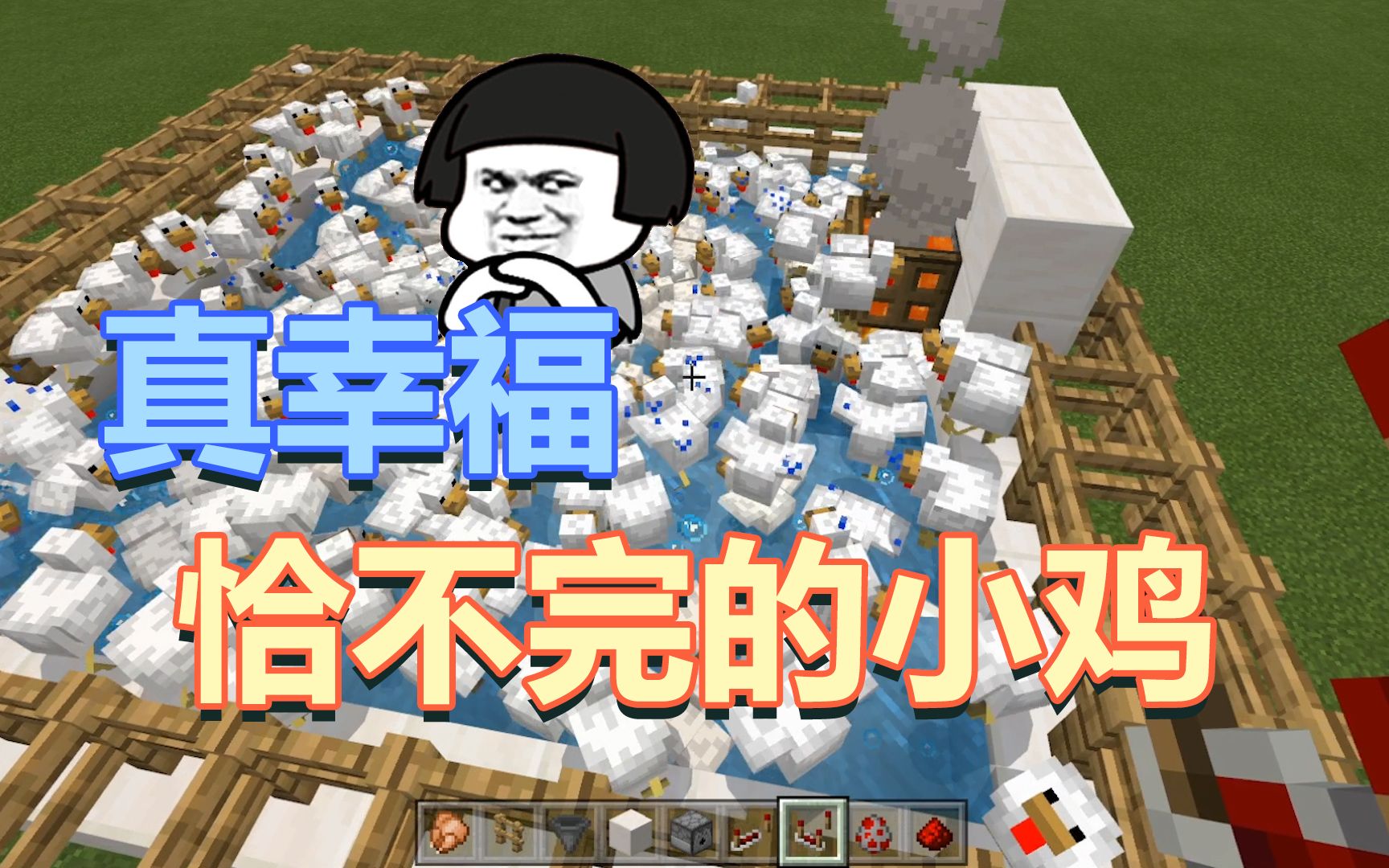 我的世界红石:生存实用设备,全自动刷鸡厂,养鸡吃鸡两不误!