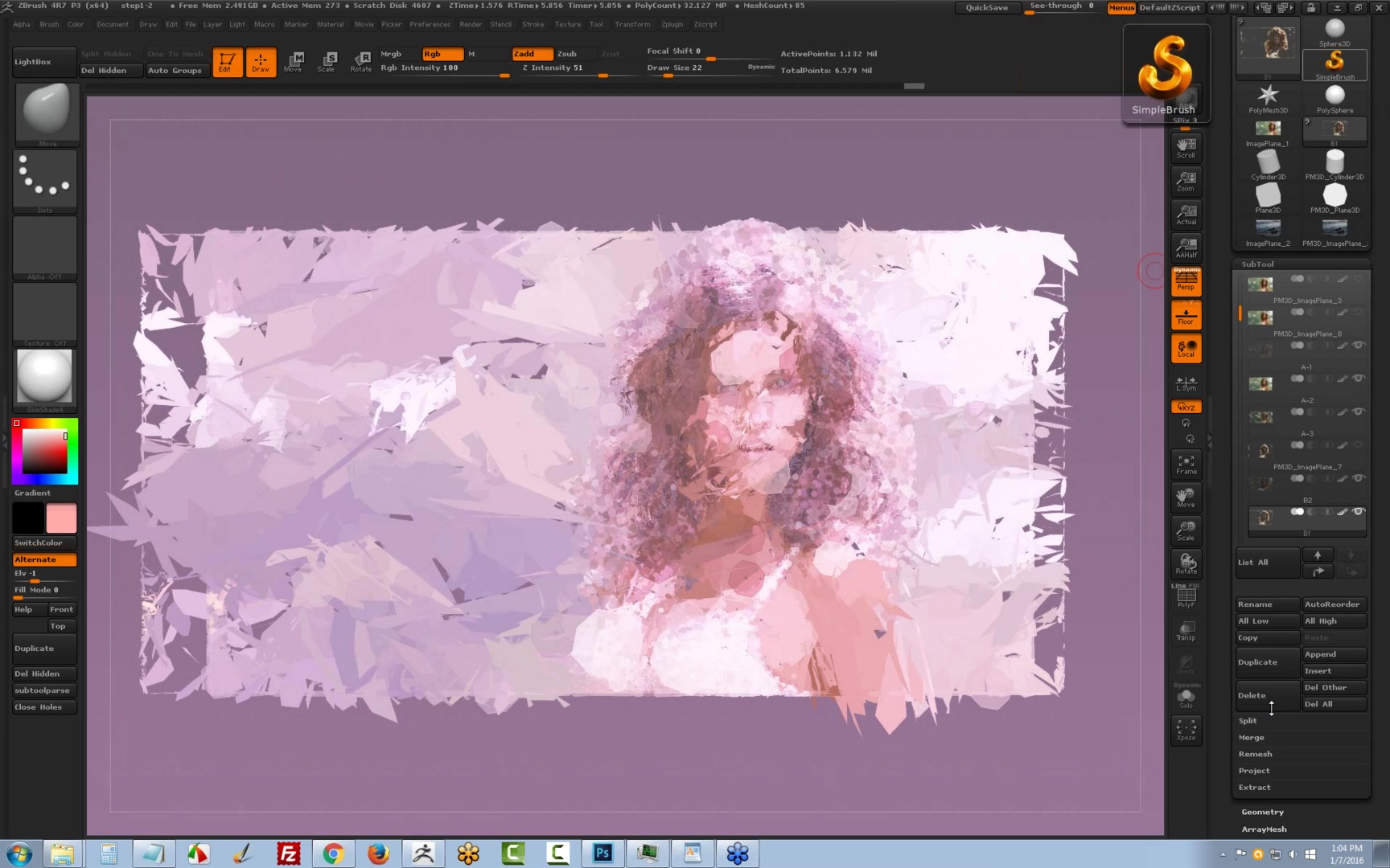 ZBrushWorkshops-如何将zb做成c4d魔幻置换效果