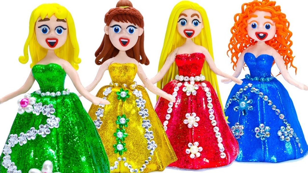 迪士尼趣味动画:公主换装参加泡泡派对!