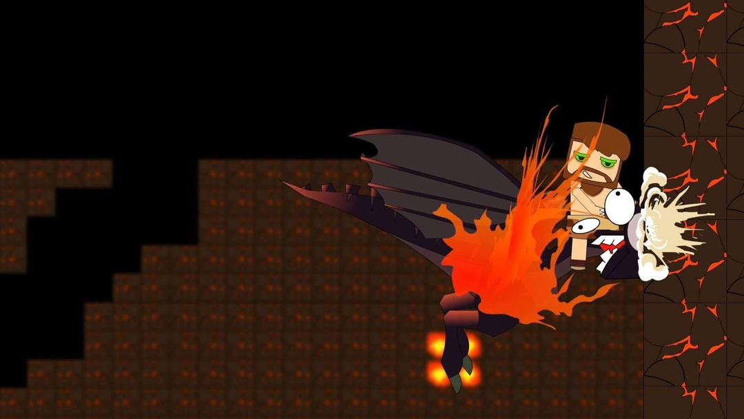 迷你小洞 第92集 洞喜发怒揍熔岩黑龙,斧头直接劈开火球