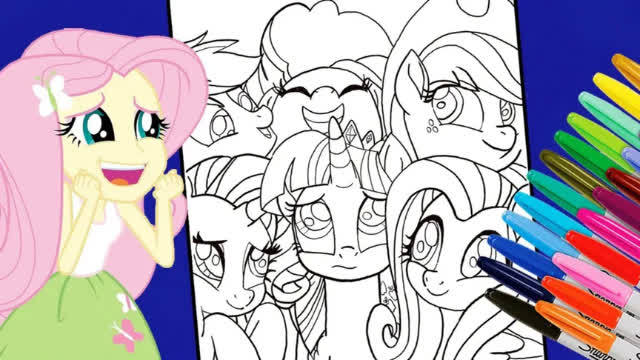 儿童益智亲子画画小马宝莉涂色,画上的小马是谁呢