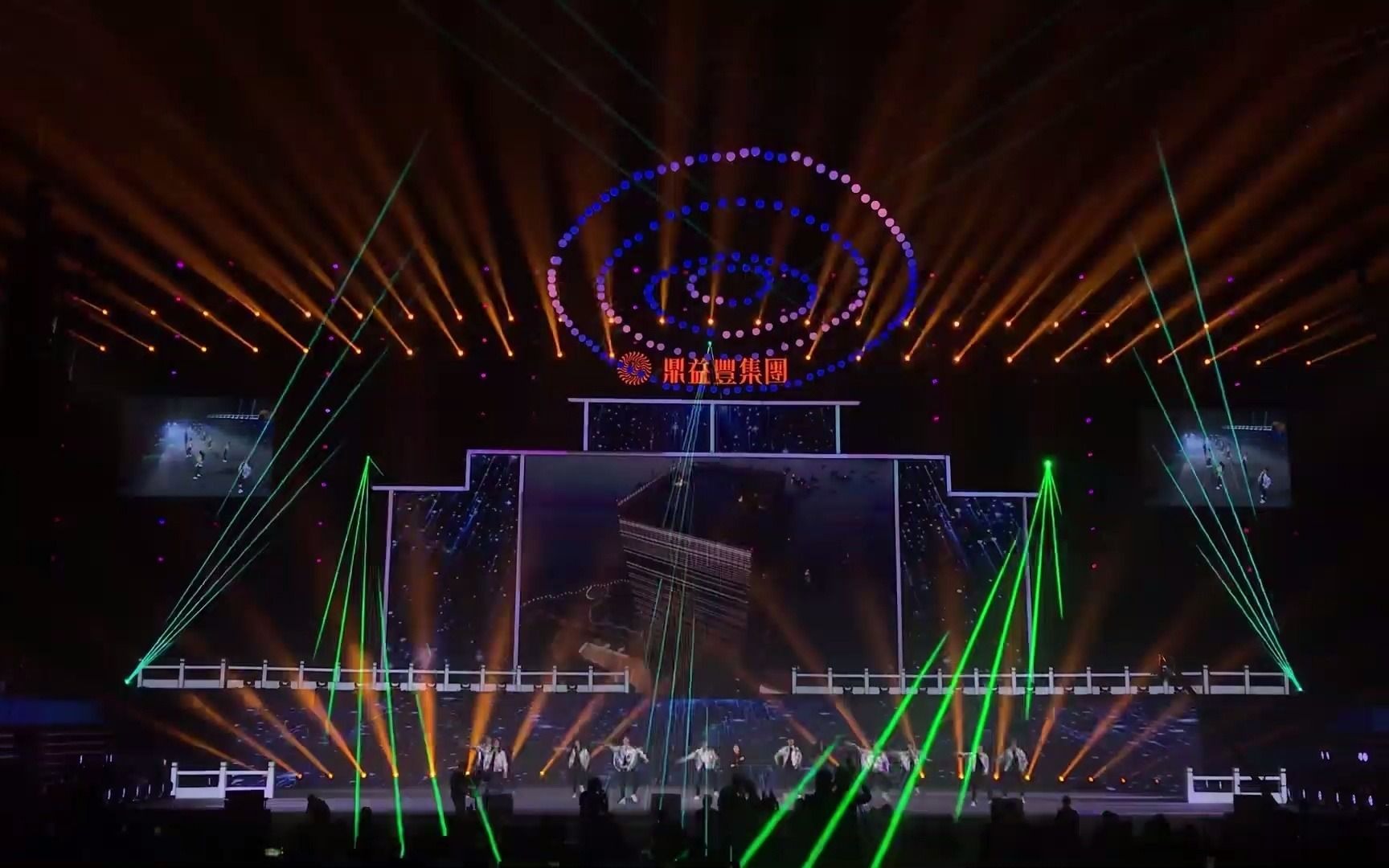 升降球与动画激光灯结合的灯光秀