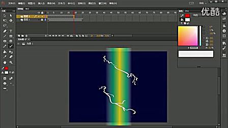 FLASH动画制作教程 缠绕闪电
