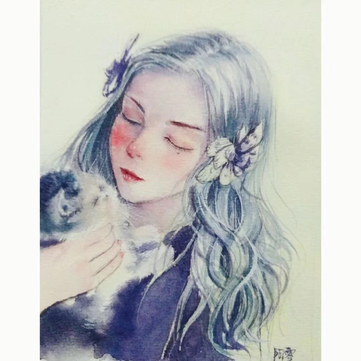 阿零是个水彩控 