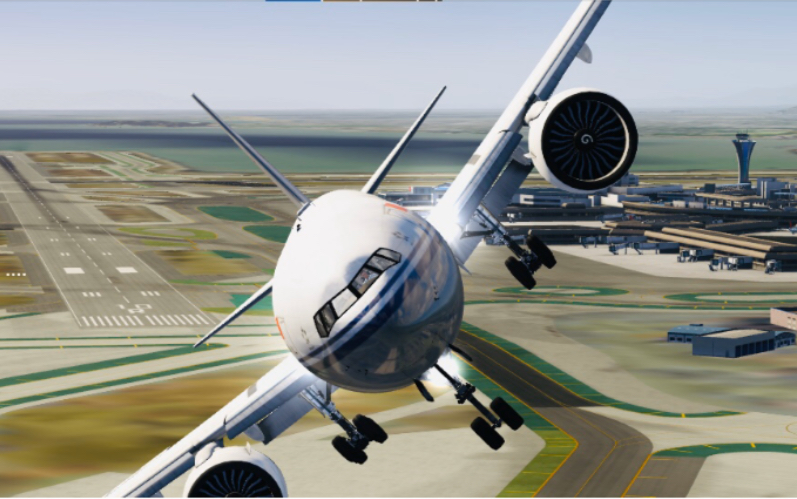 【模拟飞行Aerofly FS 2020】国航777降落旧金山国际机场～(萌新操作)