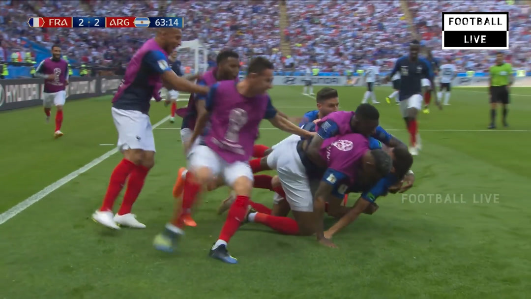 2018俄罗斯世界杯,法国VS阿根廷 (4-3) 高清集锦