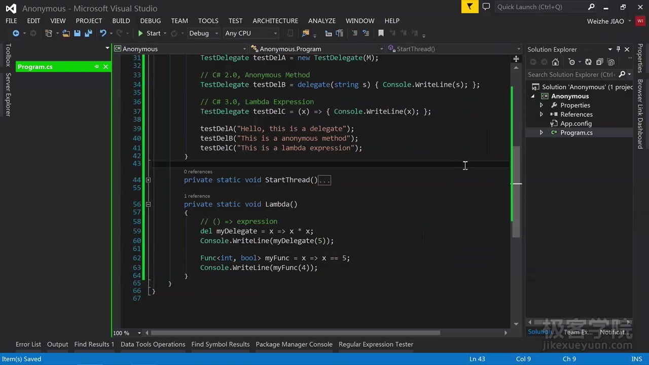 19.3 C# 的 Lambda 表达式