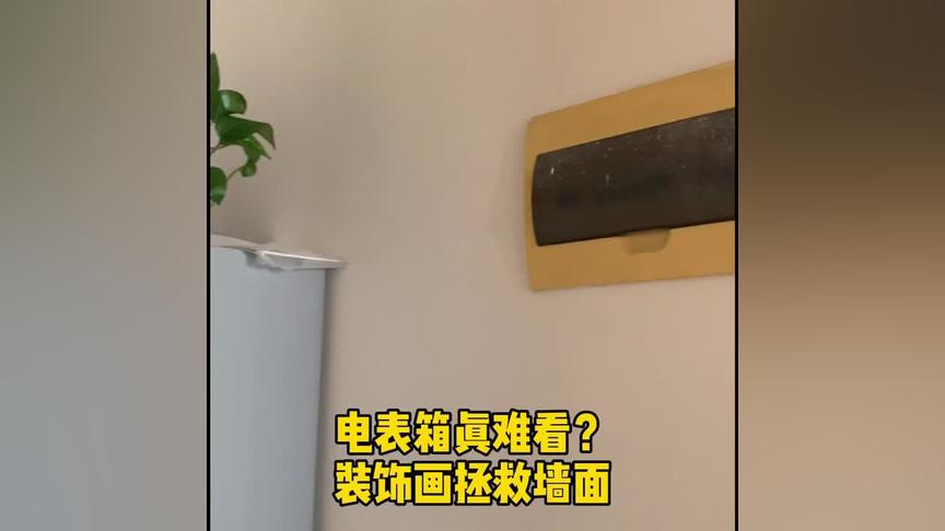 电表箱难看?一幅装饰画来美颜墙面。#装饰画 #装修小知识