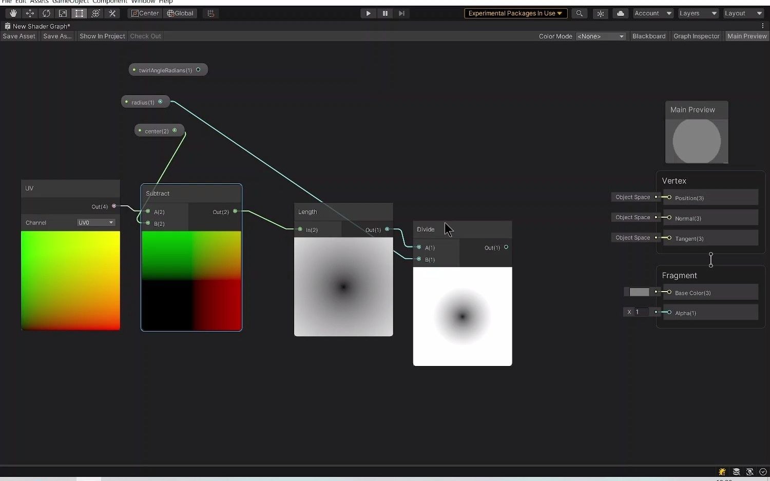 unity shader graph扭曲效果教程
