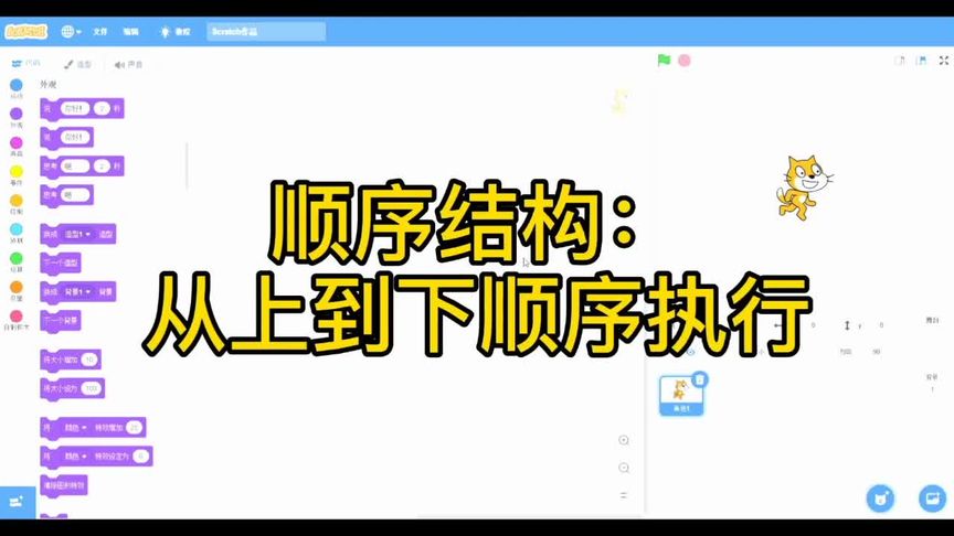 #少儿编程 #scratch编程 scratch编程教学系列三:顺序结构(一