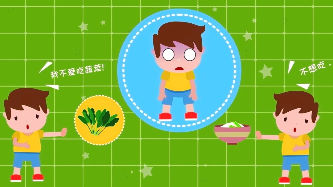 家长要让孩子知道,养成良好的饮食习惯,按时吃饭不挑食!