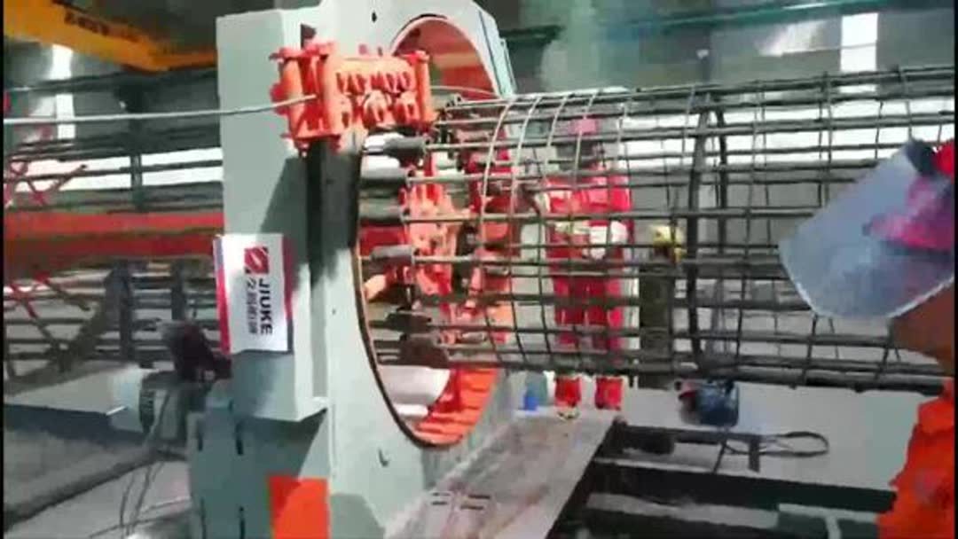 久科机械-数控钢筋笼滚焊机工作现场视频