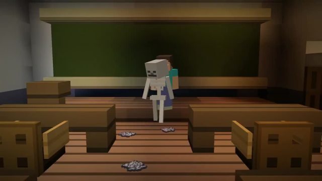 我的世界MC动画:怪物学校 大扫除挑战