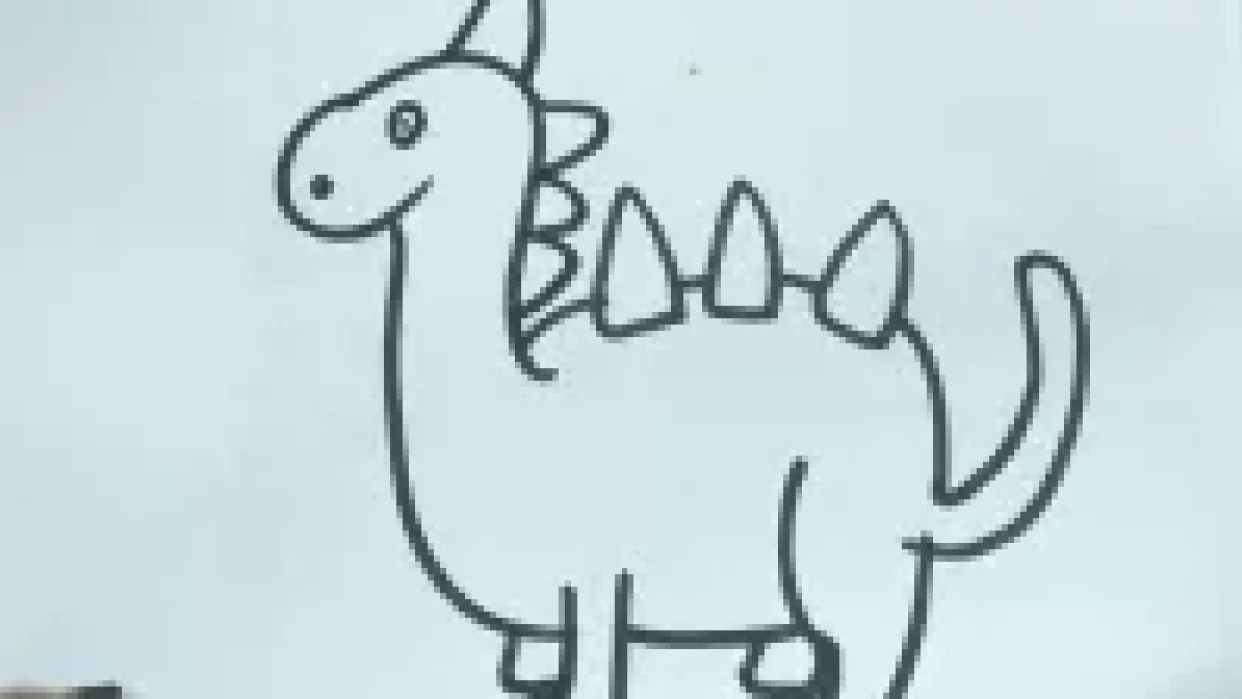 幼儿园简笔画教程,小恐龙画的也太形象了,为孩子收藏好吧