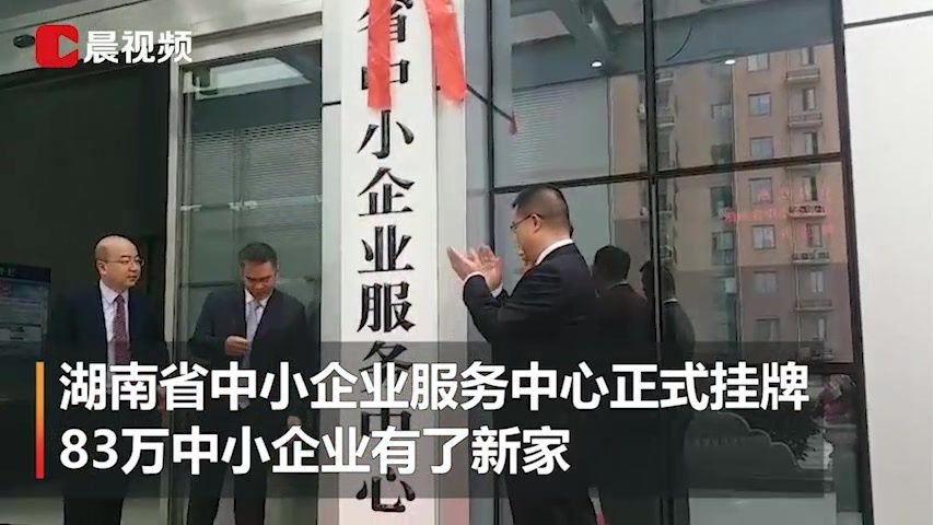 湖南省中小企业服务中心正式挂牌 83万中小企业有了新家