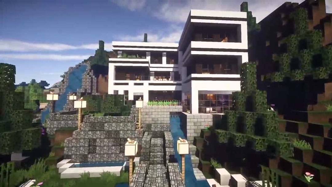 《我的世界》游戏大神们的精美室内设计——复古山野别墅!