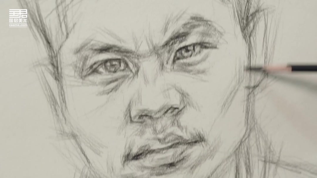 素描头像示范_视频教程_素描教学