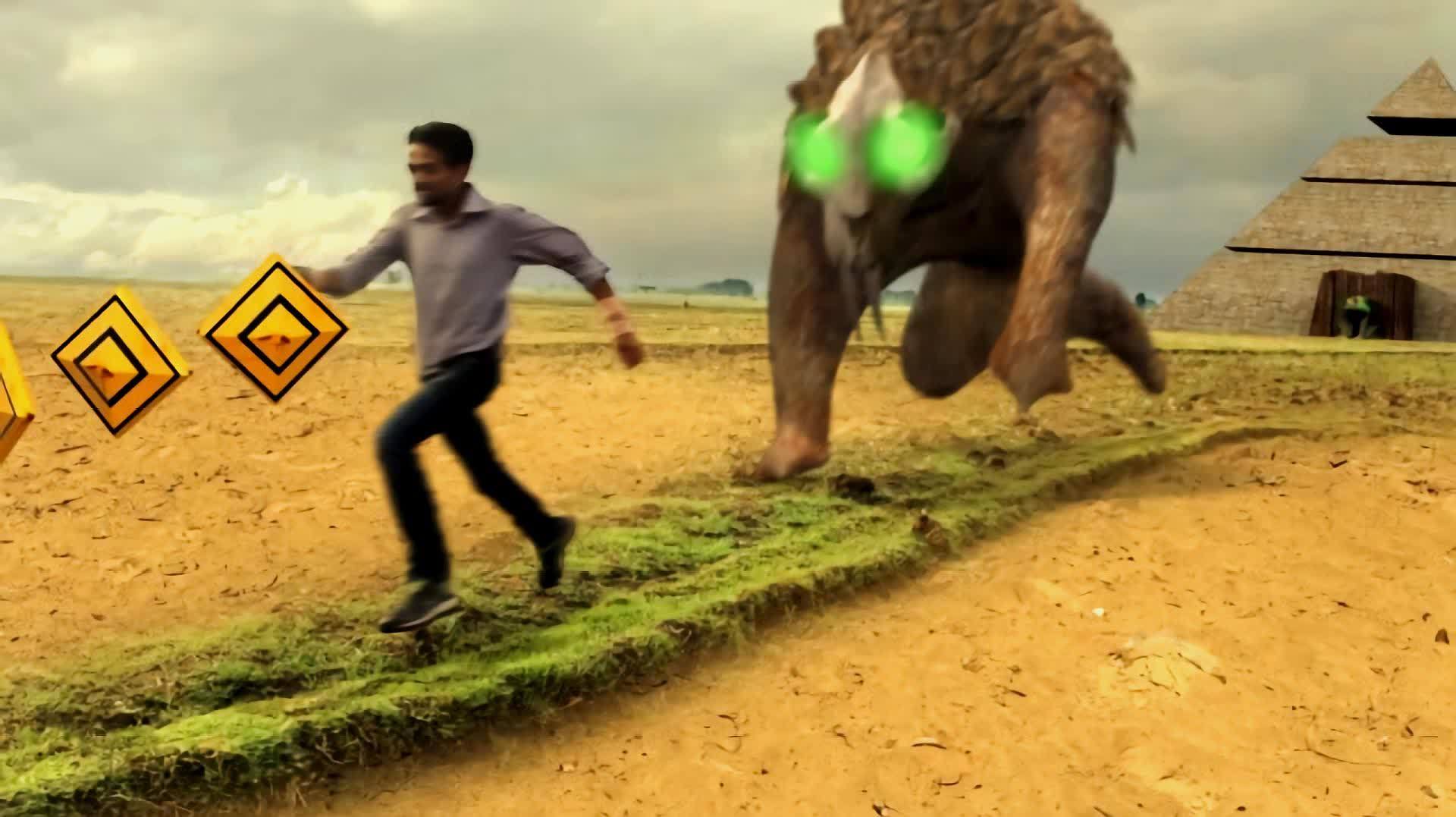 真人版神庙逃亡,小伙偷宝物引发大boss,场面相当刺激!