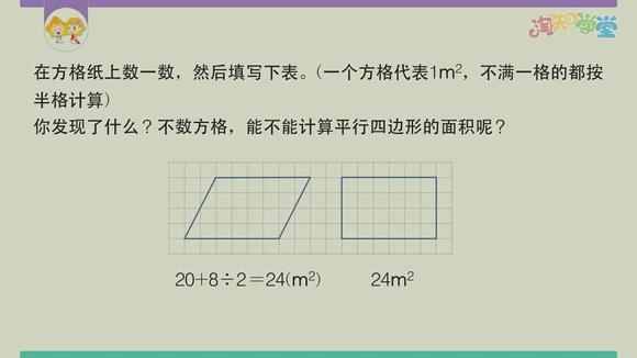 小学数学人教版五年级上 平行四边形的面积计算公式与应用