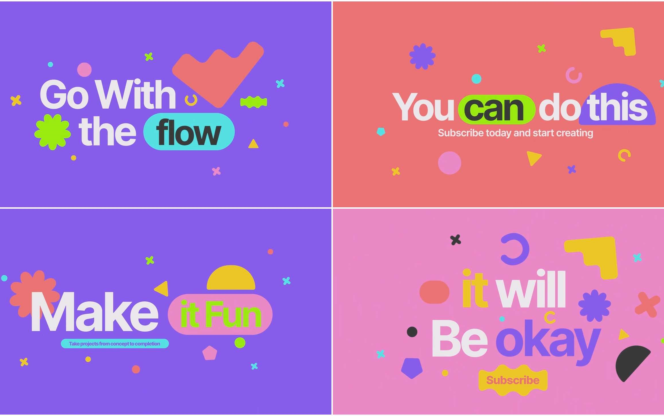 AE模板-创意MG动画片头模板 图形动画转换 横竖