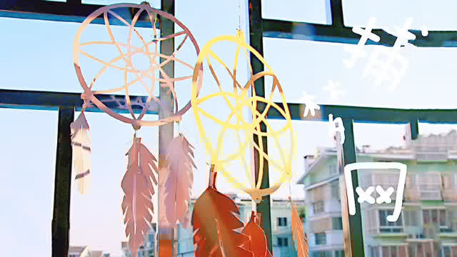 用这种方法自制捕梦网,再也不用担心没有材料了