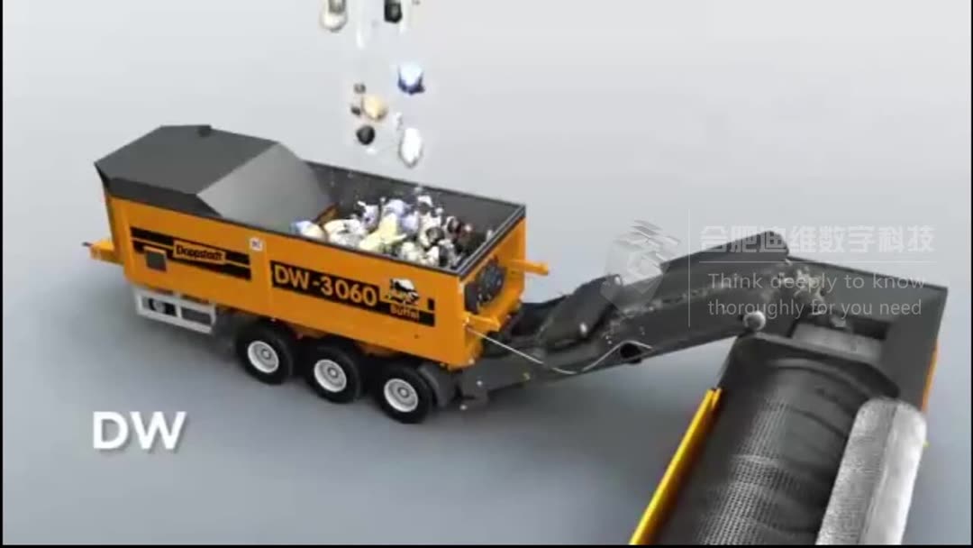 垃圾处理系统工作流程展示动画