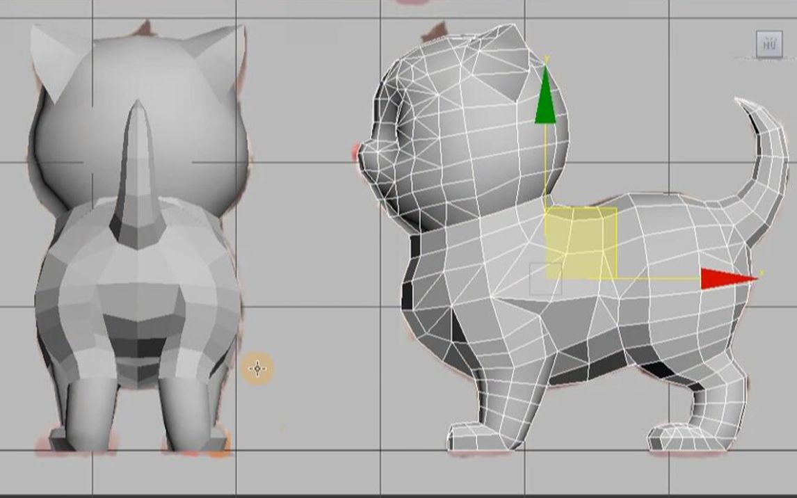 【3dmax建模】小猫模型基础布线,一看就会简单动物模型制作