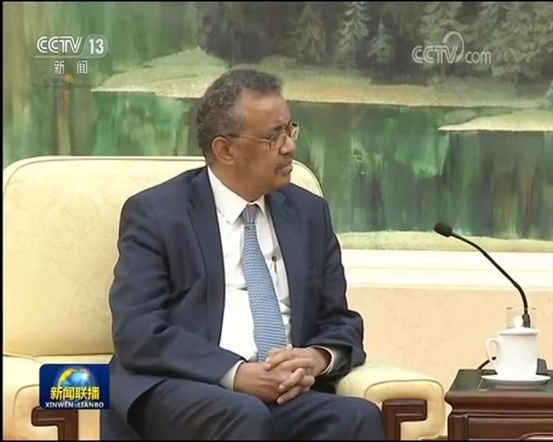 【习近平会见世界卫生组织总干事】国家主席习近平今天在人民大会堂...