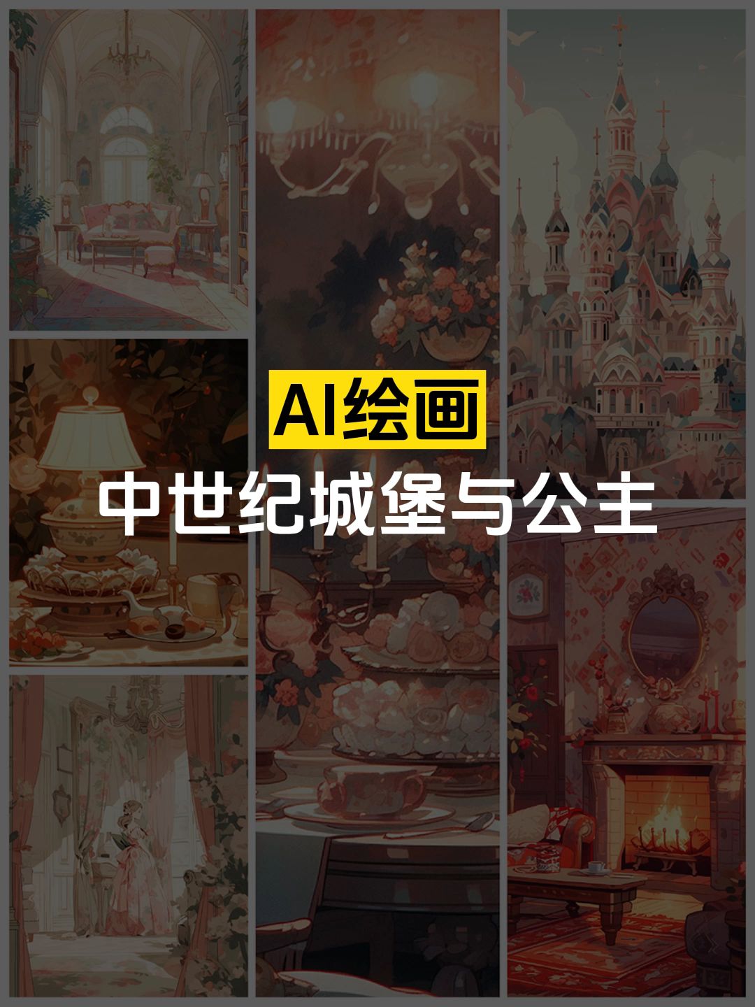 AI绘画 | 中世纪城堡与公主,有没有梦幻般的感觉呢?