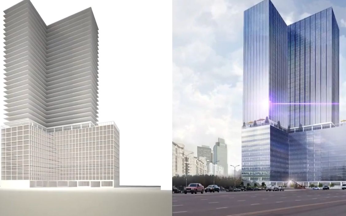 ps建筑渲染效果图后期合成