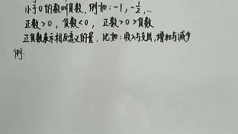 七年级上册数学《有理数》正数和负数 例题讲解1 初一上册数学