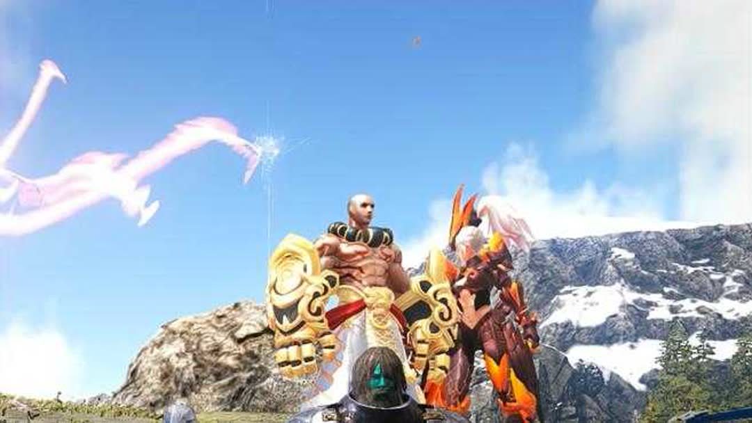 方舟生存进化:王者模组西凉马超挑战开天的盘古两个都很强