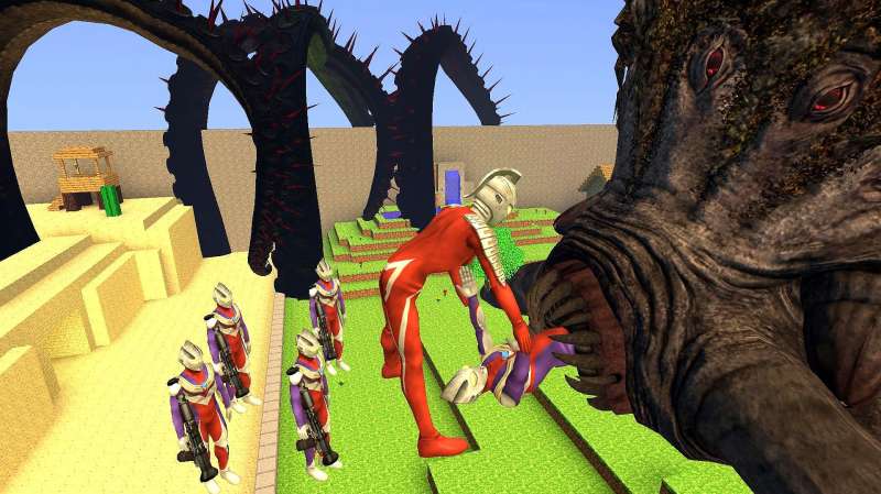 GMOD游戏巨型章鱼怪一口气能吃掉迪迦奥特曼吗?