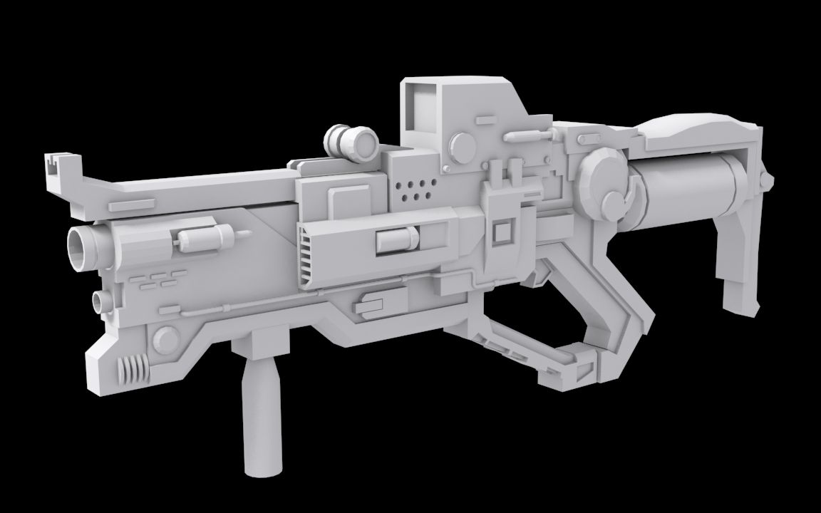 【3Dmax建模】从0开始教你制作一把完整的枪械武器,次世代枪械建模