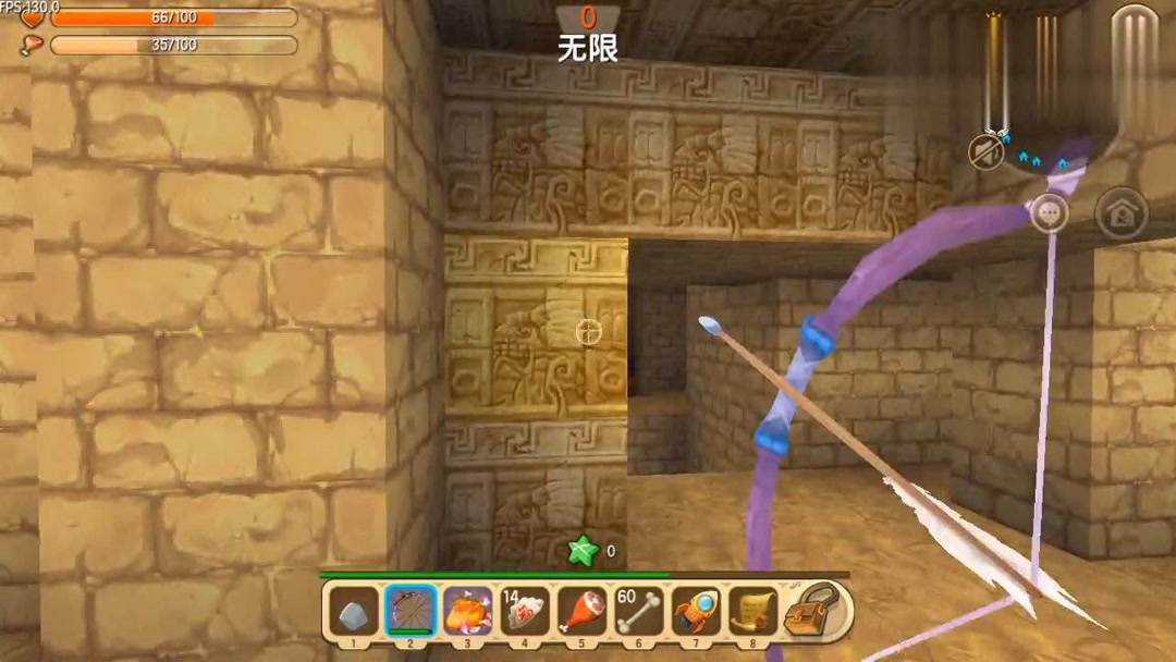 迷你世界,空岛生存,发现一座沙漠神殿,里面满满的钻石