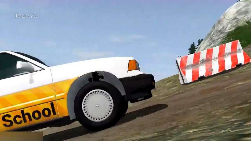 小车轮毂刹车爬坡测试 光秃秃的居然能开 拟真车祸模拟