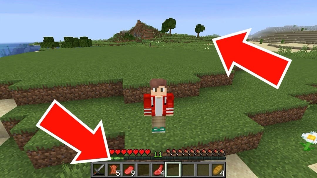 我的世界1.14生存7,逛了一圈,身上多了几块牛肉和羊肉!