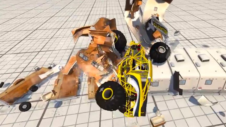 测试汽车高速冲刺后的撞击力 真实车祸模拟游戏