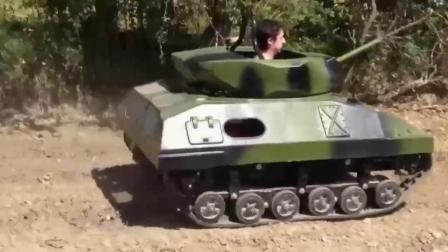 军迷制作仿真坦克,什么都好就是不能开炮!