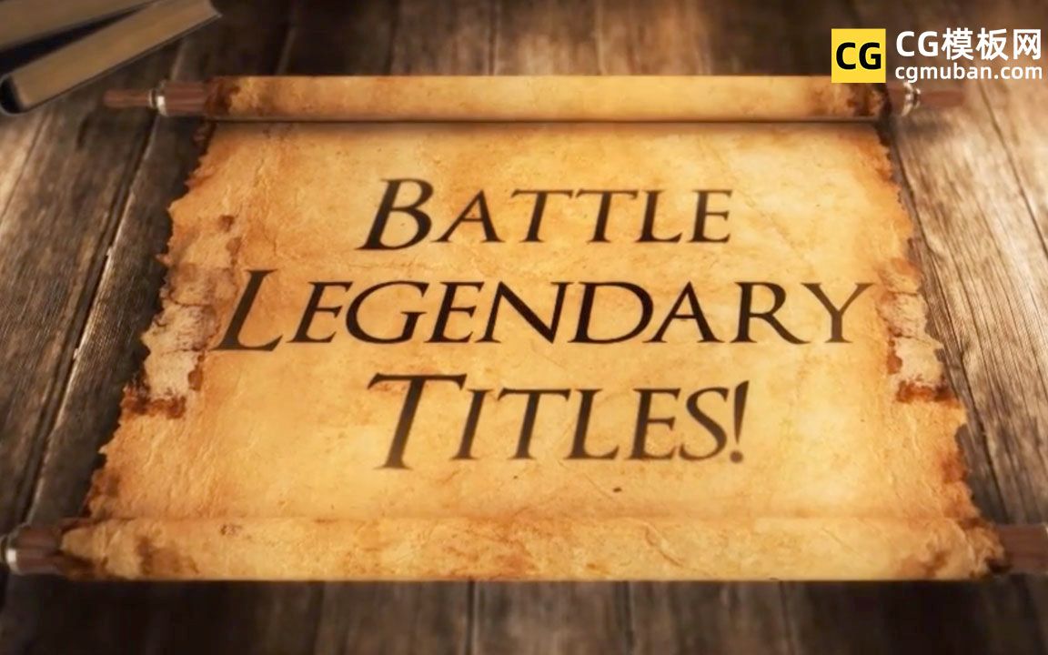 PR模板:卷轴动画 探秘寻宝藏图游戏关卡打开卷轴解说标题文字提示...