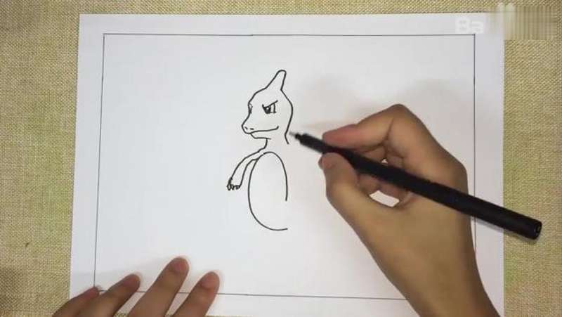 简笔画火恐龙简单几步