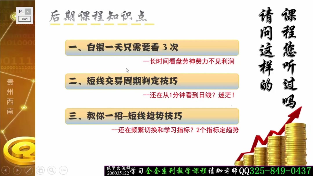【现货白银实战课程】短线交易第一讲