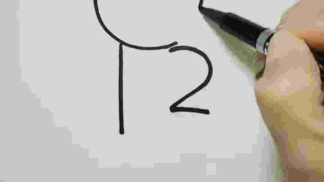 数字12简笔画可爱兔子,3秒学会,简单易学!