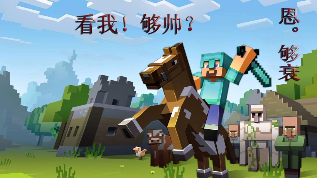 我的世界搞笑:看我!够不够帅!明明就很衰!太受打击了!