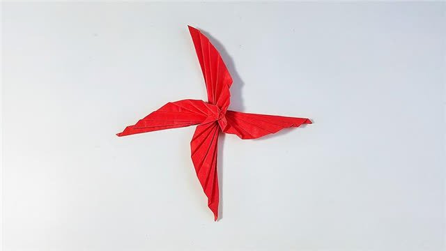 教你手工折纸螺旋桨,简单好玩,儿童很喜欢