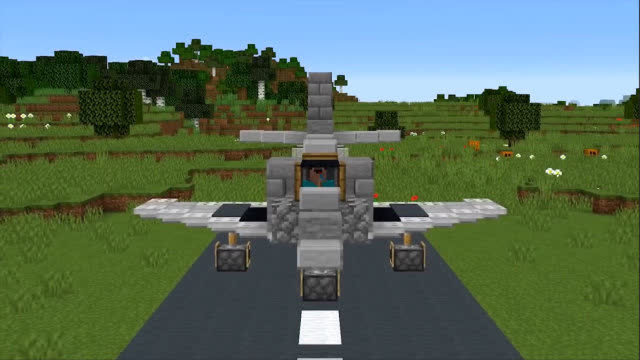 我的世界:石头飞机也能飞?...